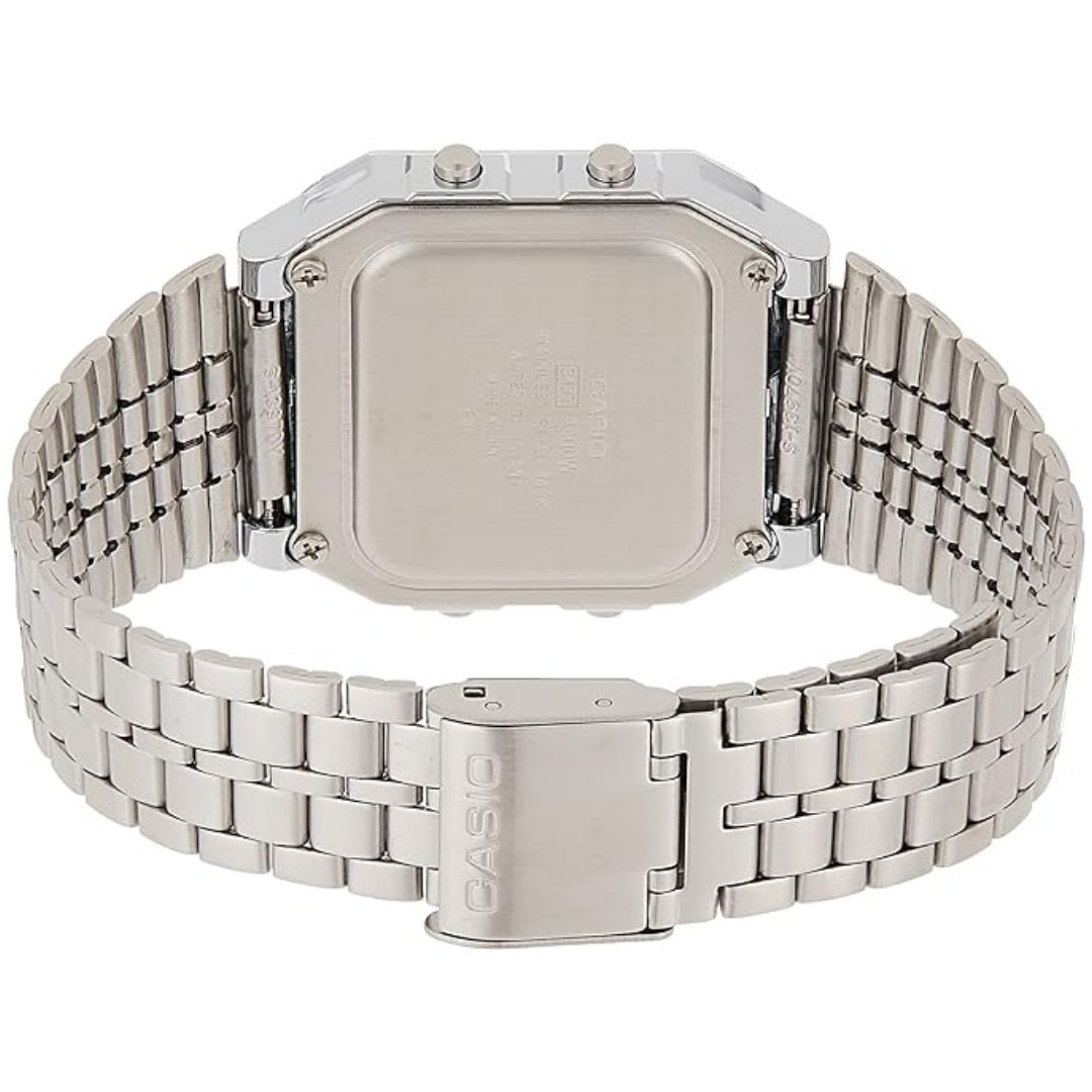 CASIO Unisex Vintage Silver Watch A500WA-7DF