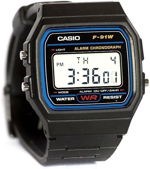 CASIO Digital Resin Band Watch for Men #F-91W-1SDG