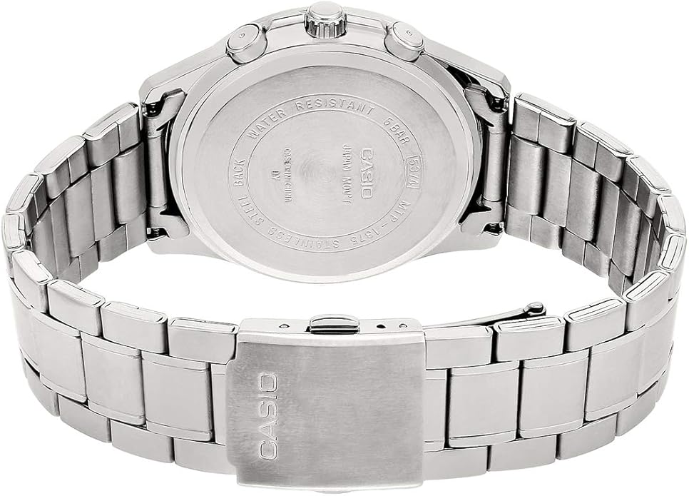 Casio MTP-1375D-1AVDF Enticer Men Stainless Steel Watch with Ion Plate