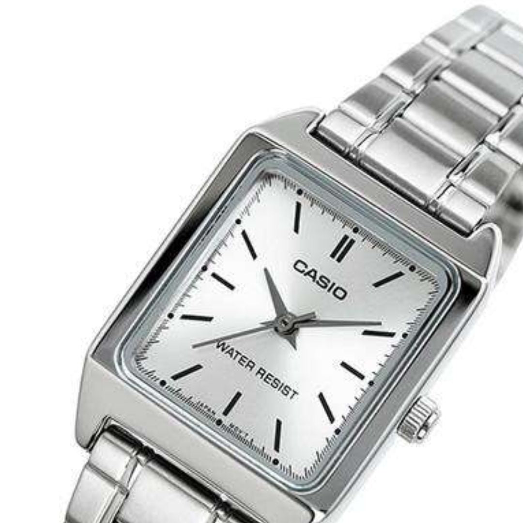 Casio Ladies Silver Stainless Steel Watch LTP-V007D-7BUDF
