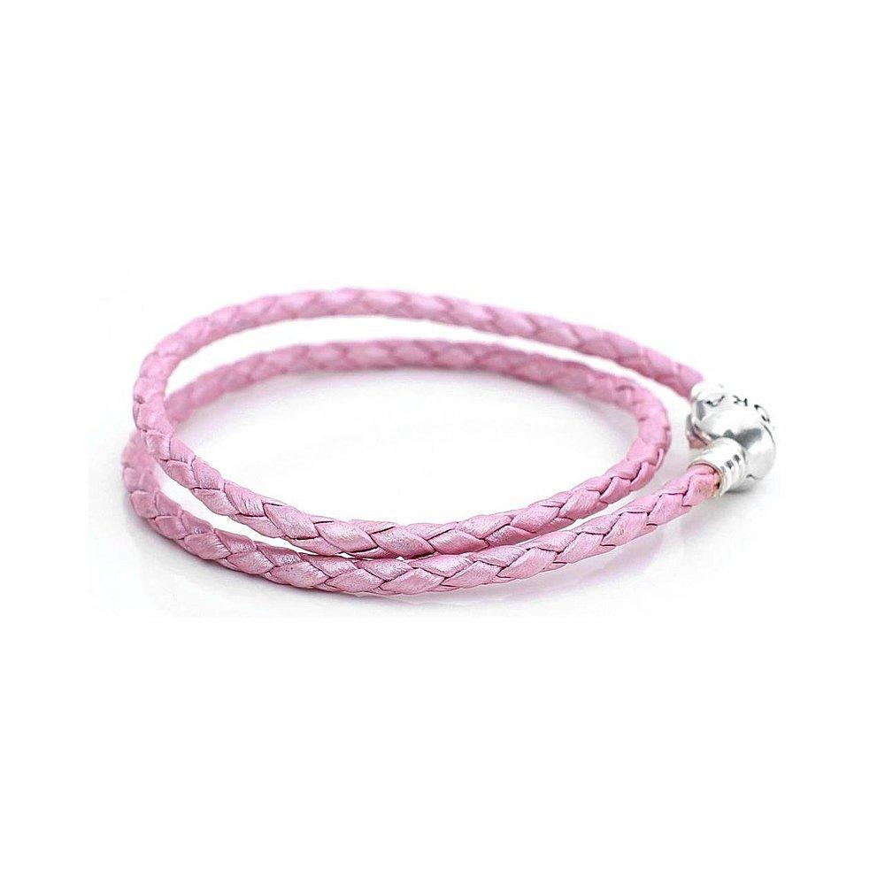 Pandora Moments Double Pink Leather Bracelet 590705CMP D1 35cm