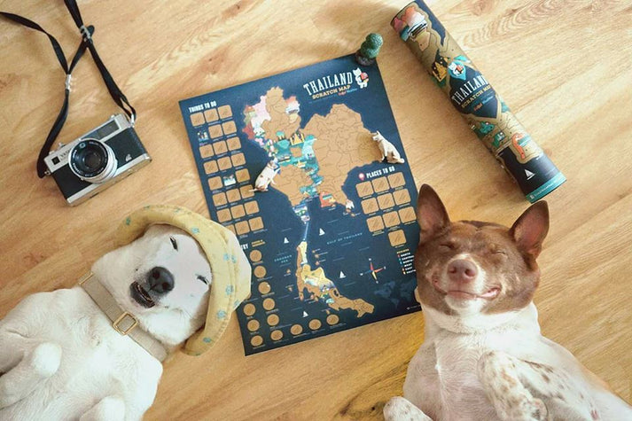 Thailand Scratch Off Travel Map Personalized Poster